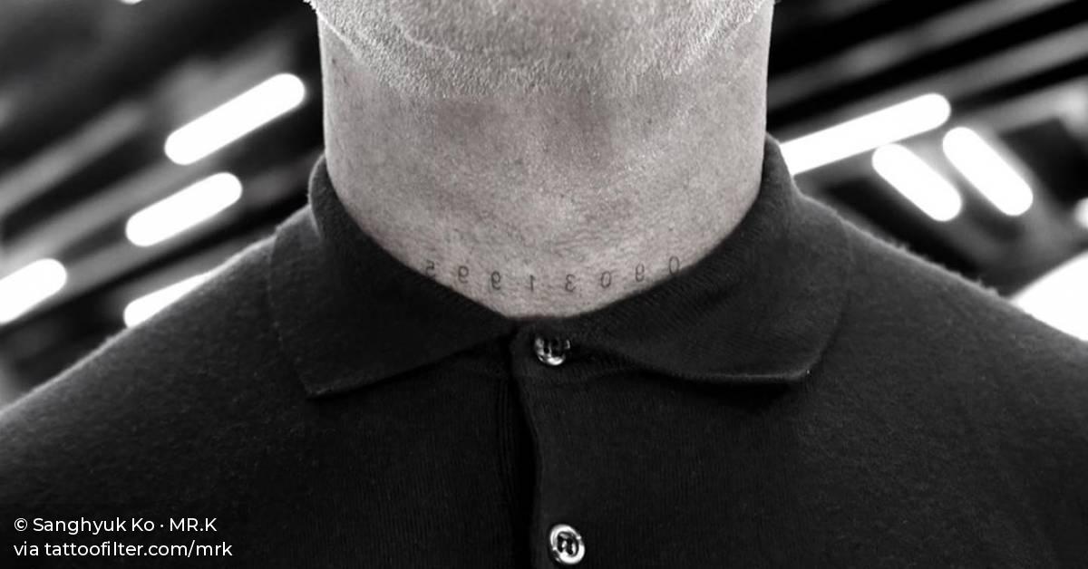 Numbers on the neck.
