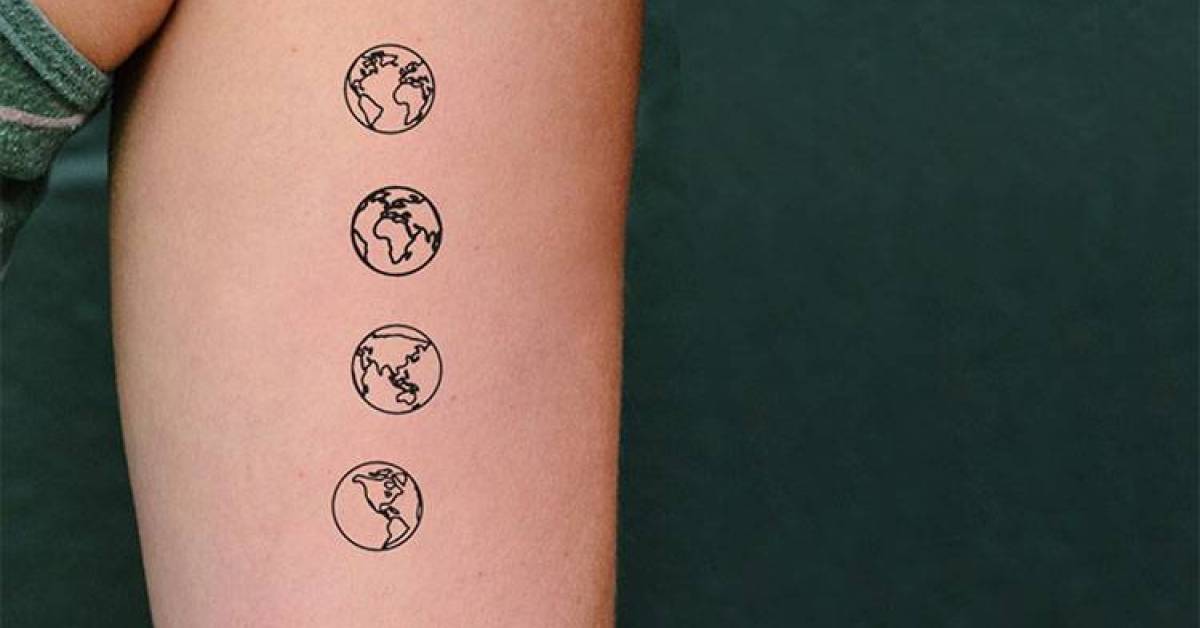 Planet earth temporary tattoos, get it here