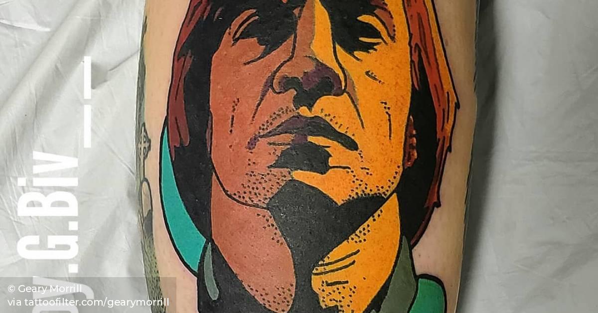 Anton Chigurh tattoo.