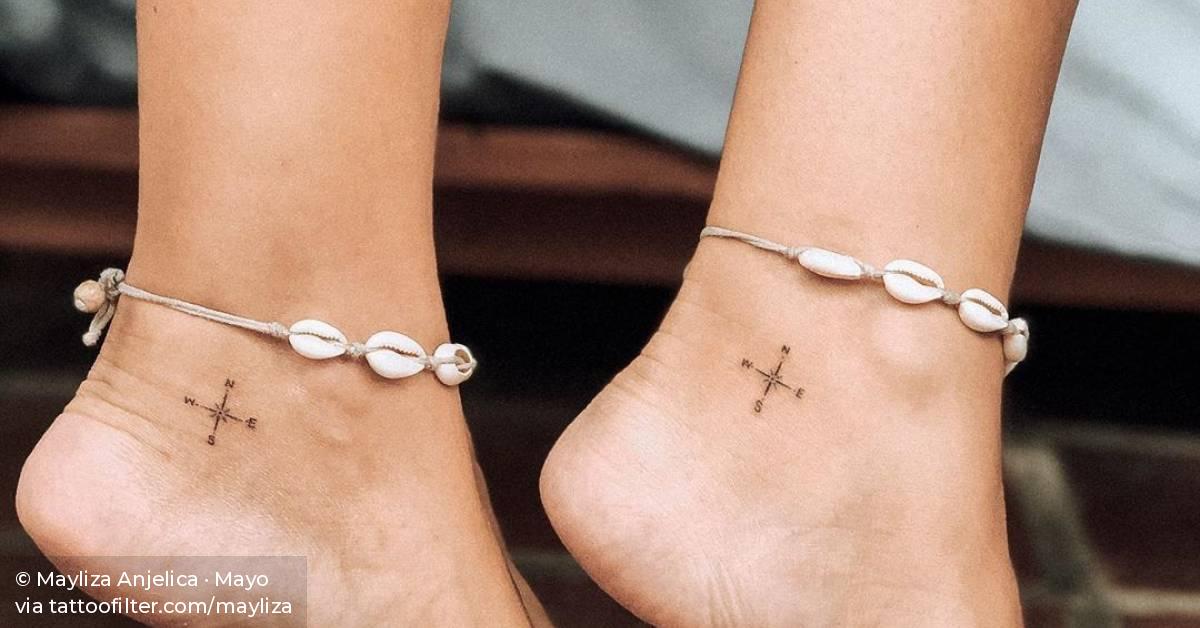 Matching best friend compass rose.