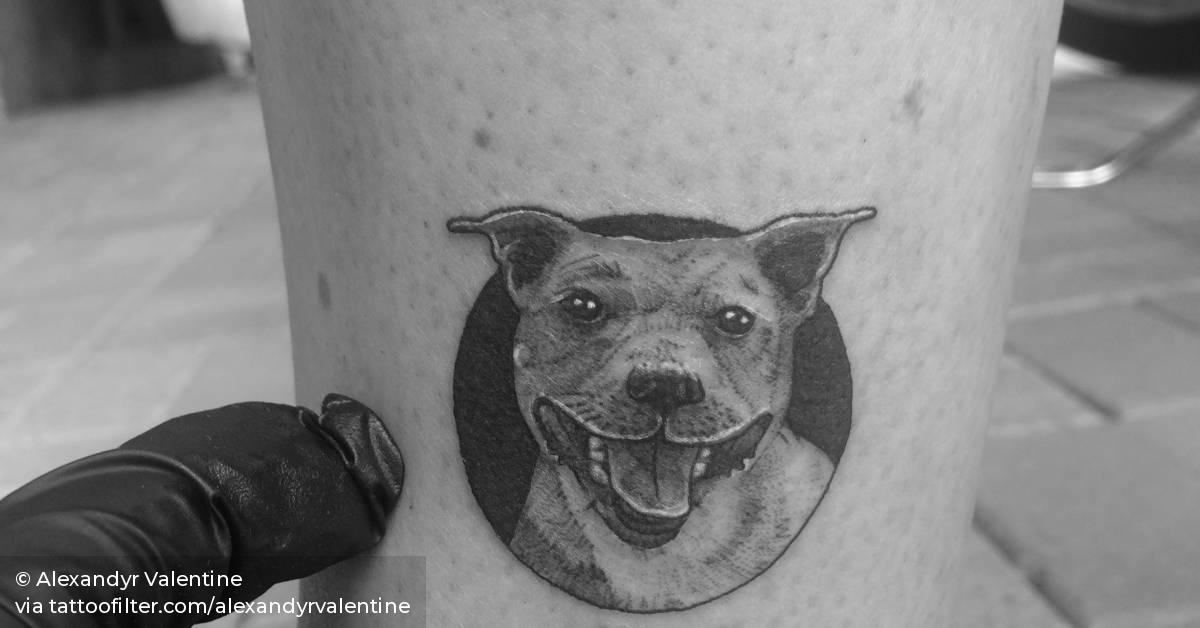 Happy micro dog tattoo By Alexandyr Valentine