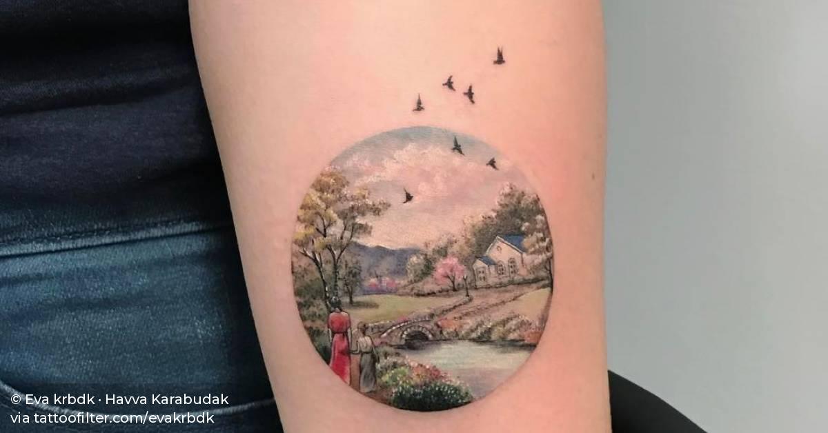 Circular Landscape Tattoos