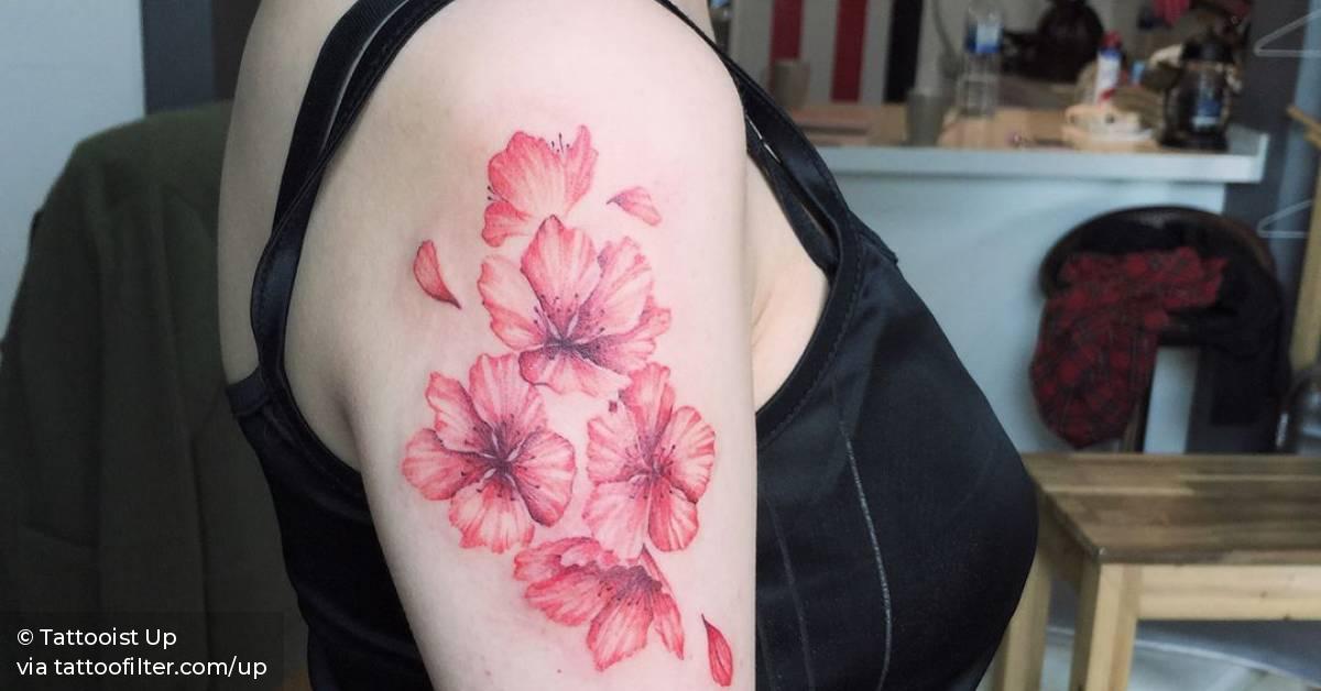 Cherry blossom scar cover-up.