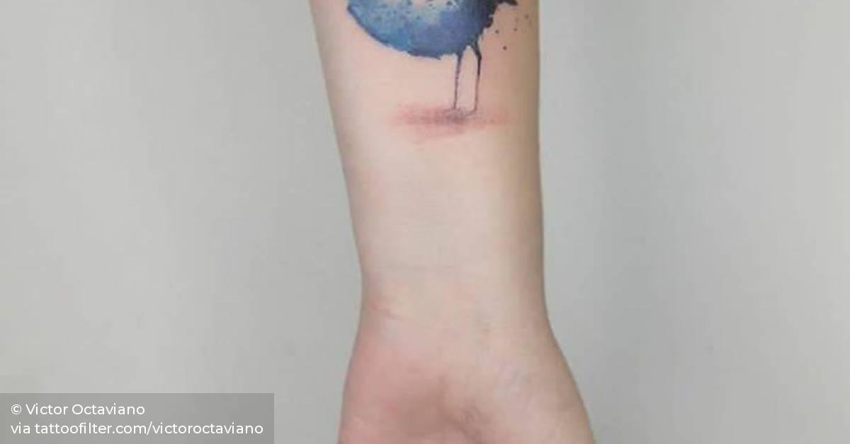 Himalayan Bluetail tattoo on the inner forearm.