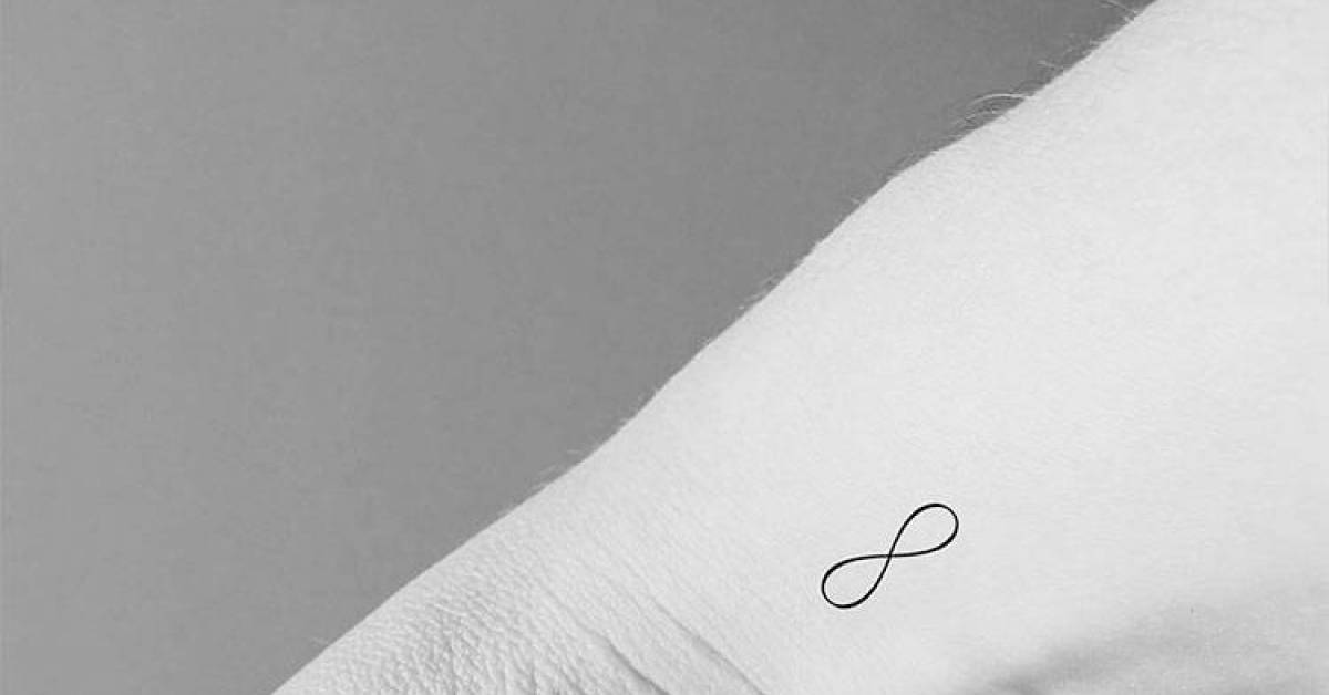 Small fine line infinity temporary tattoo, get it here