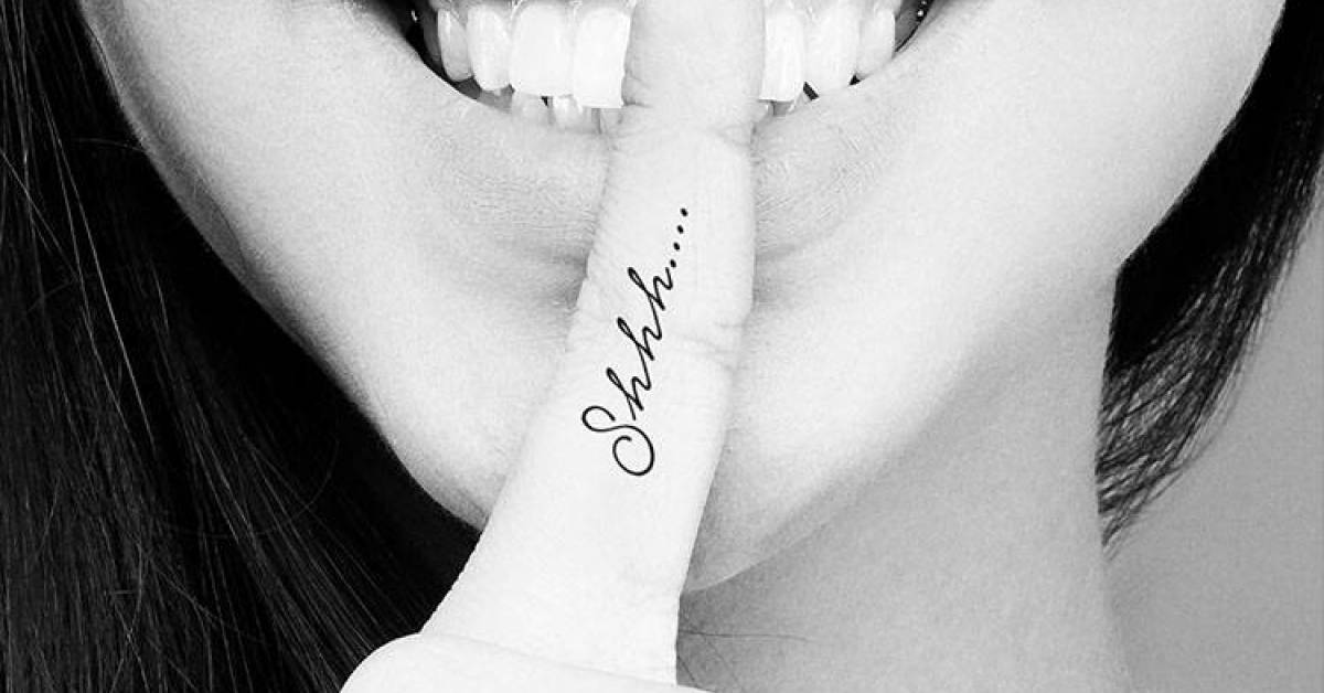'Shhh...' temporary tattoo, get it here