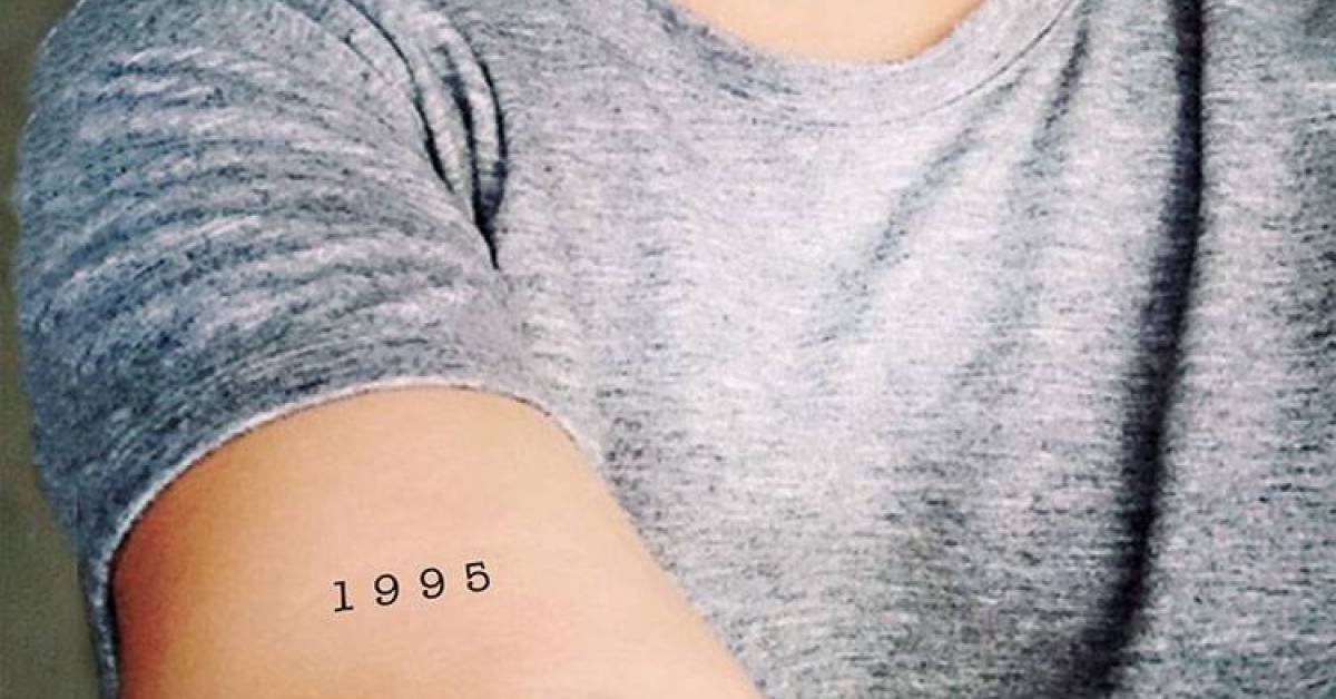 1995 birth year temporary tattoo, get it here