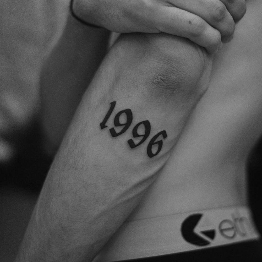 1996 Tattoo On Jack Gilinsky s Left Forearm 1996 Tattoo On Jack Gilinsky s Left Forearm