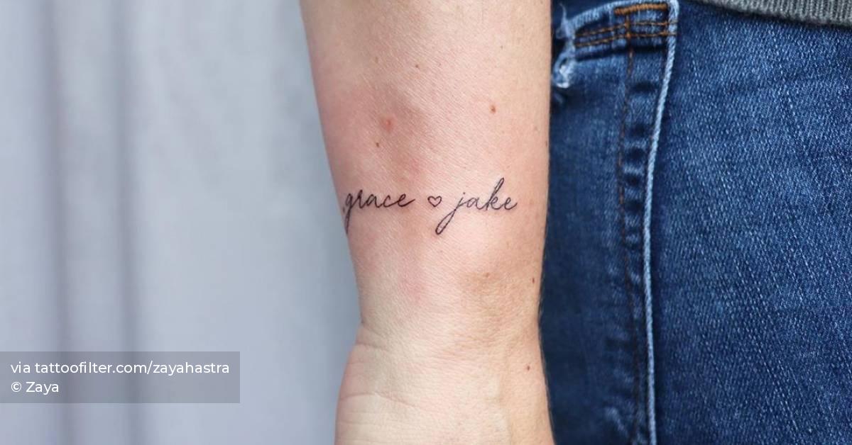 Grace and Jake wrist tattoo