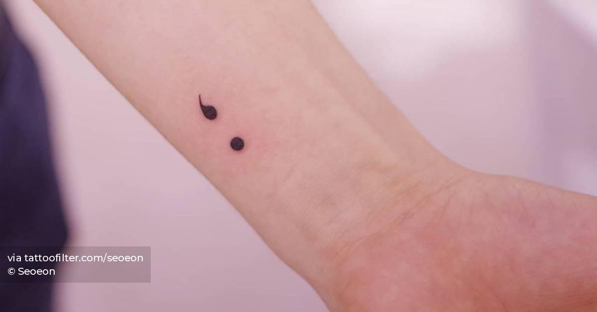 Semicolon minimalist tattoo