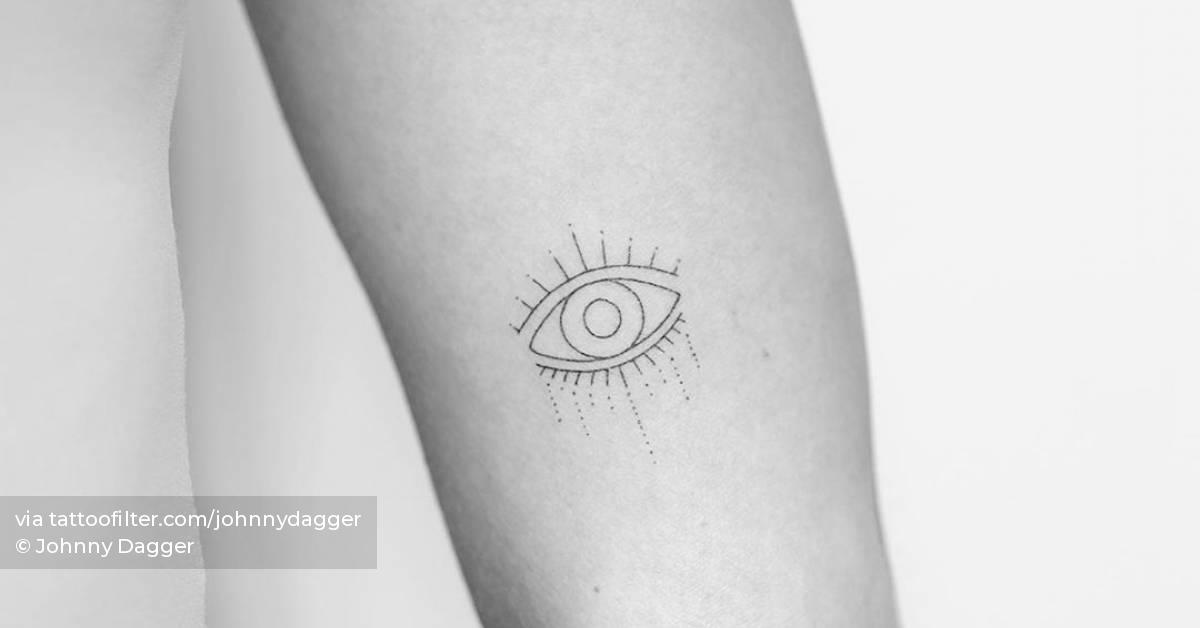 Fine Line Eye Tattoo