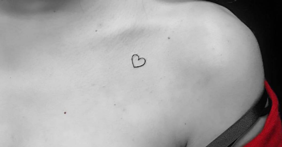 Minimalist heart tattoo