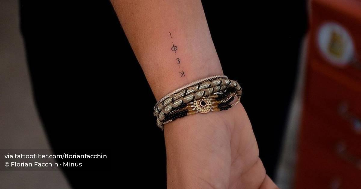 Greek letters tattooed on wrist