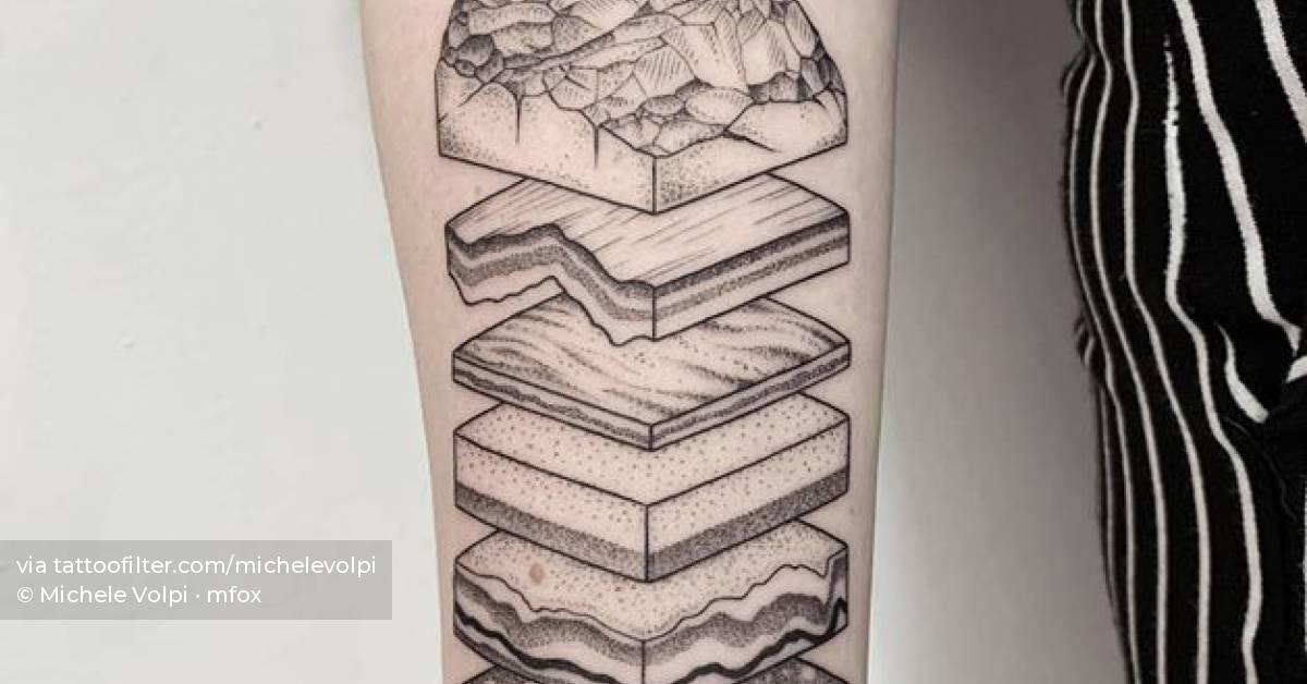 “Geological stratification of a rocky terrain”