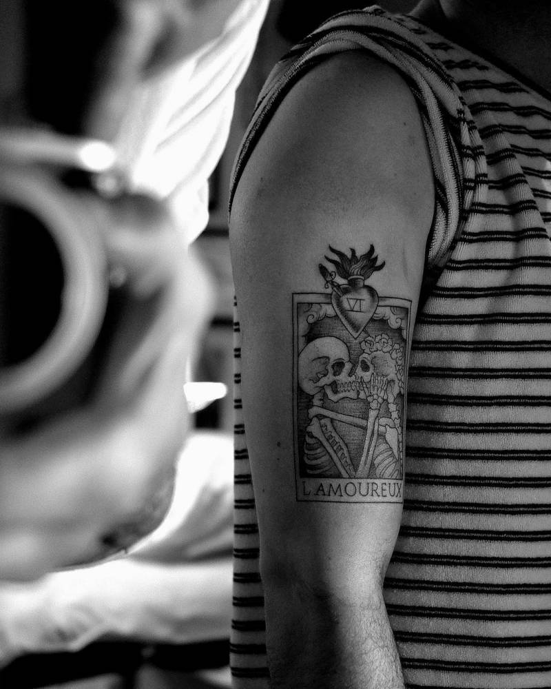 The Lovers Tarot Card Tattoo The Lovers Tarot Card Tattoo