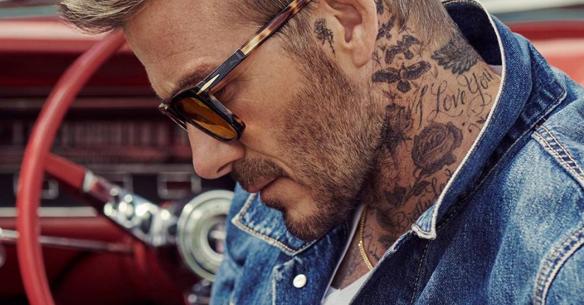 David Beckham's Neck Tattoos