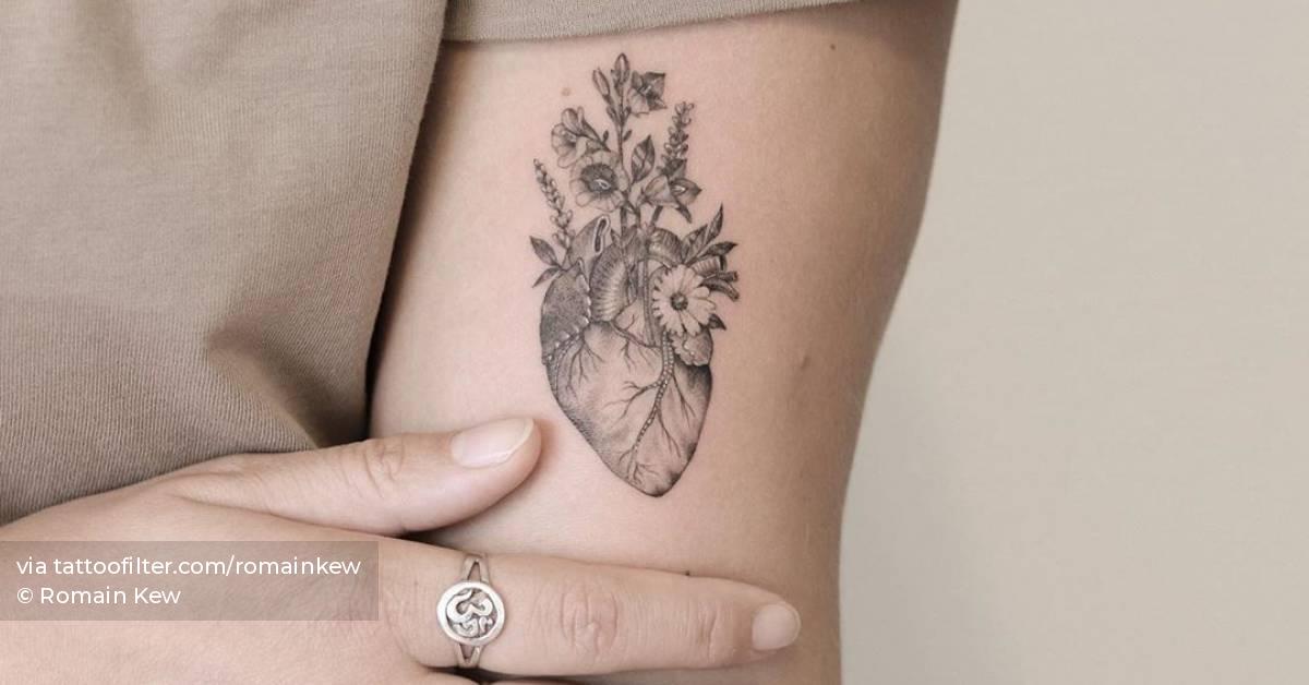 Heart Growing Flowers Tattoo | Best Flower Site