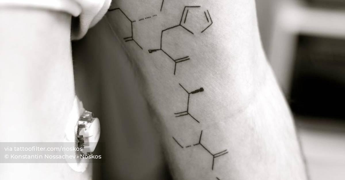 Tattoo of the chemichal structure of insulin