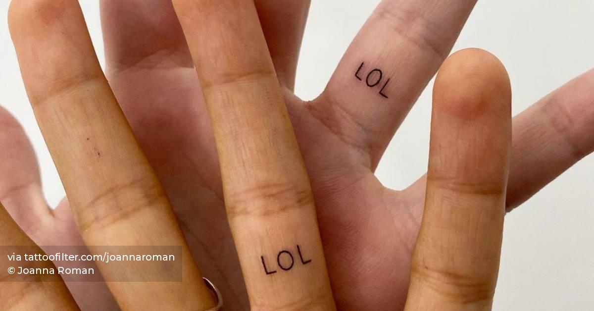 "LOL" best friends matching tattoo