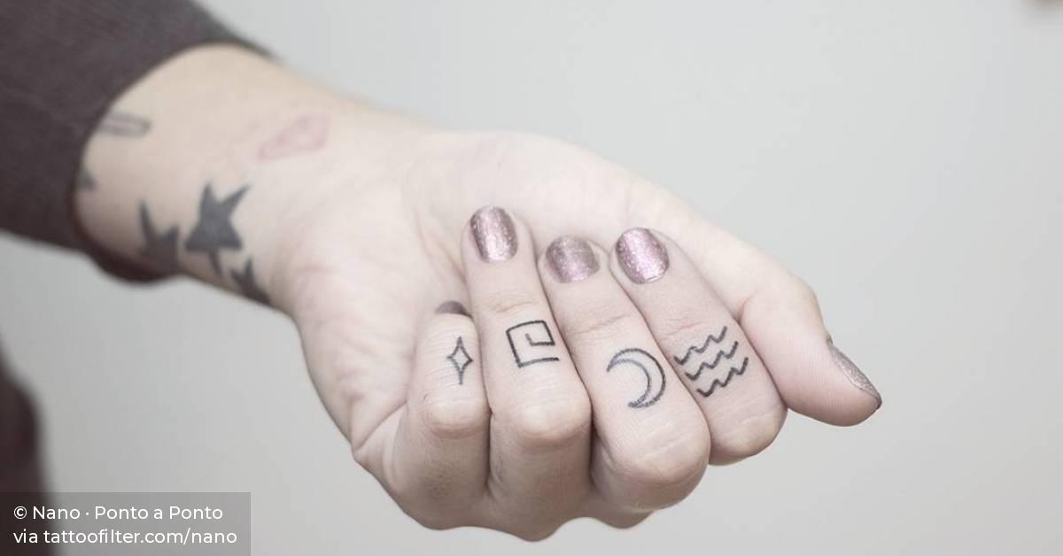 A handful of hand poked symbols for my talented friend
