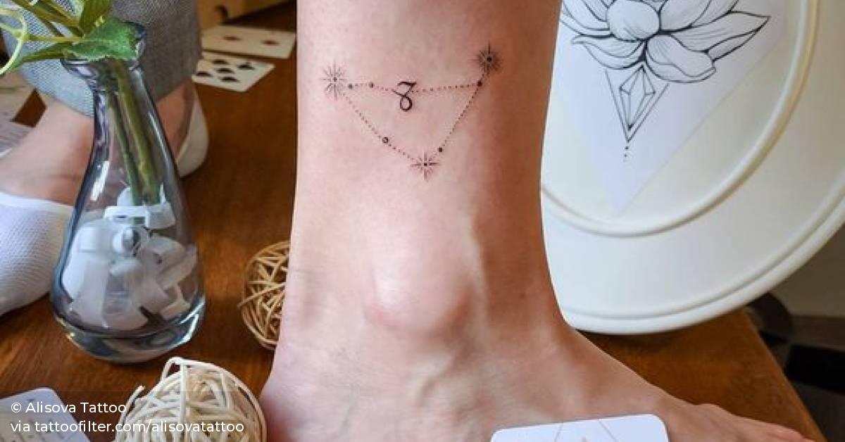 Сapricornus constellation tattoo