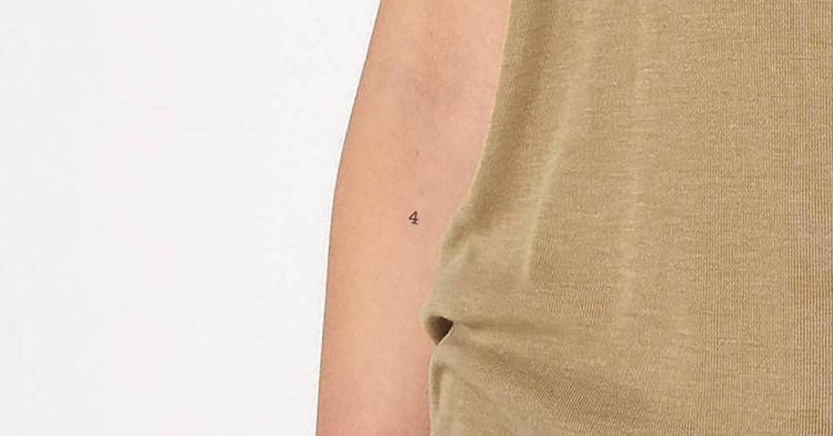Number 4 temporary tattoo, get it here