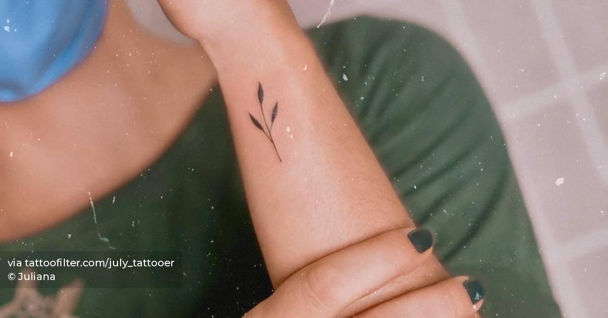 Sprig tattoo on the wrist