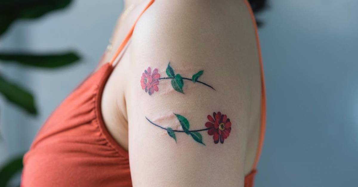Flower scar cover.