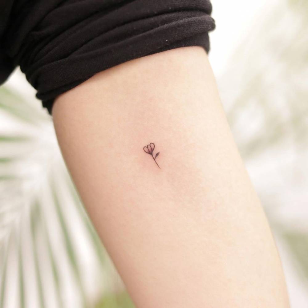 Minimalist Flower Tattoo On The Inner Arm Minimalist Flower Tattoo On The Inner Arm