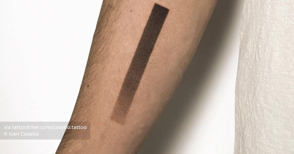 Gradient line tattoo on the inner forearm