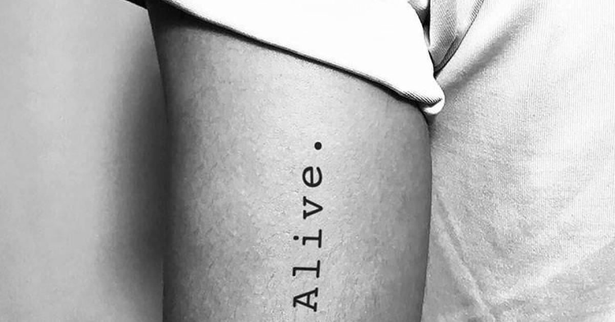 “Alive.” temporary tattoo, get it here