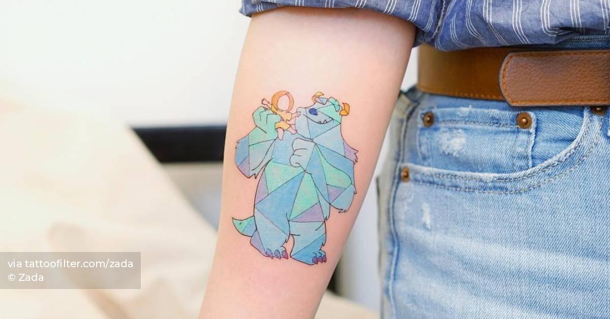 James P. Sullivan tattoo on the inner forearm.