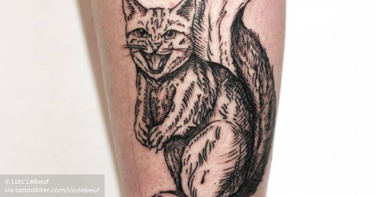 " skwərəl kæt" done at Grotesque Tattooing, thnaks