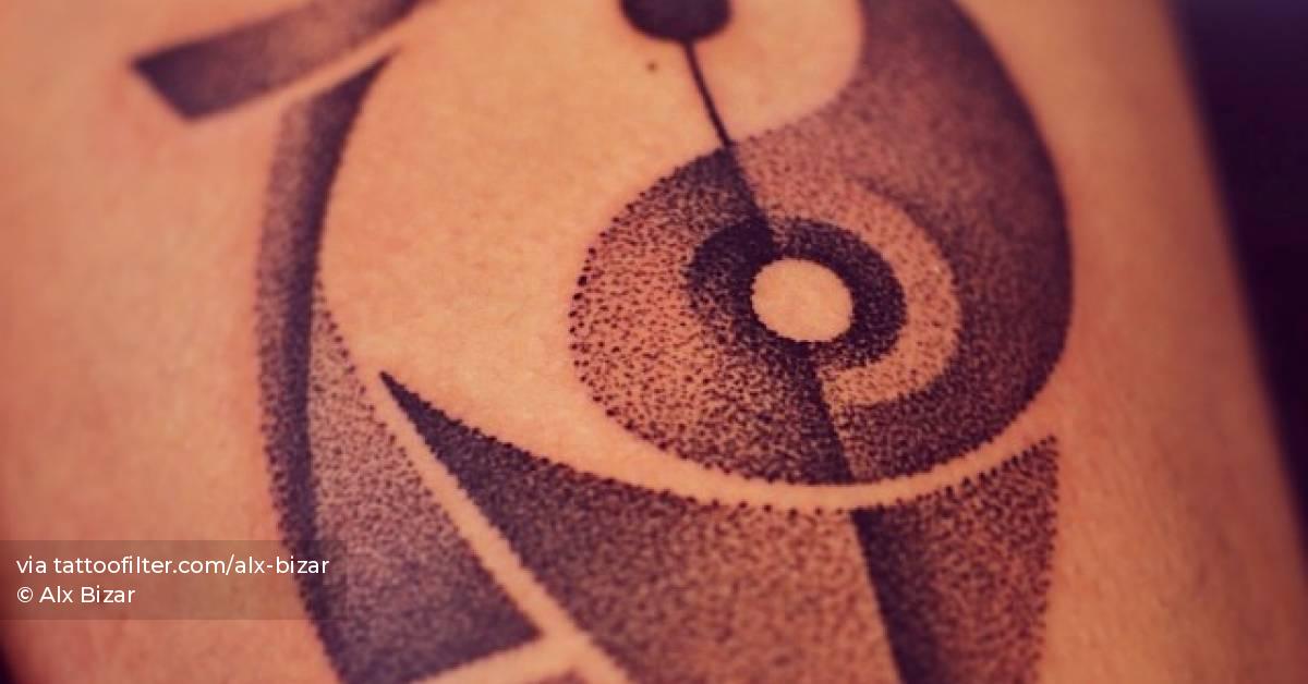 Dotwork Yin Yiang tattoo on the inner forearm.