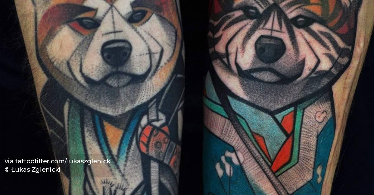 Sketch work Akita Inu geisha and samurai tattoo.