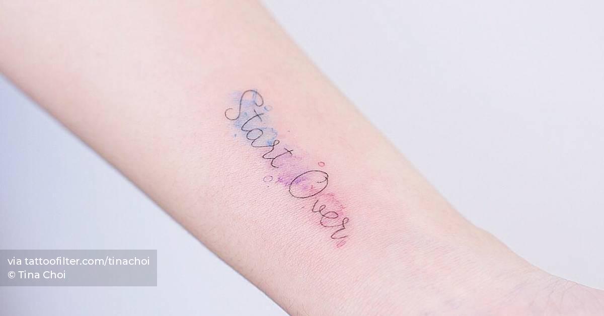Colored Text Tattoos