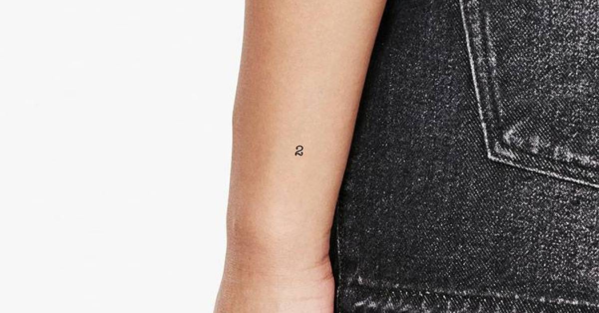 Number 2 temporary tattoo, get it here