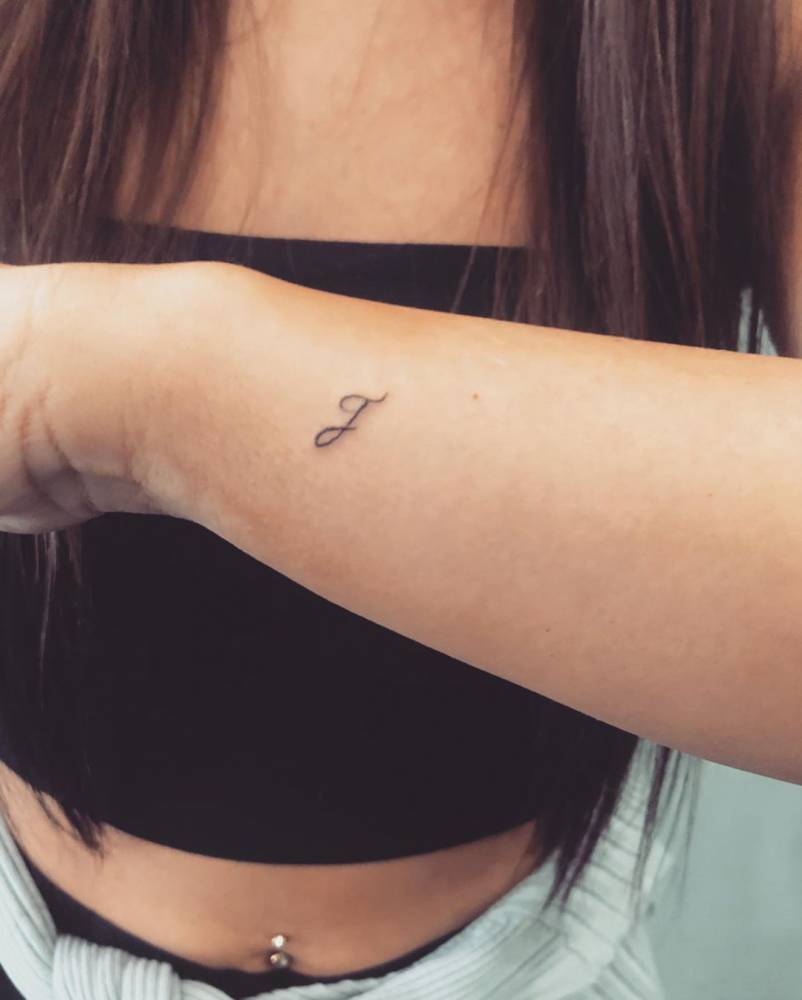 Minimalist Letter J Tattoo On The Wrist Minimalist Letter J Tattoo On The Wrist