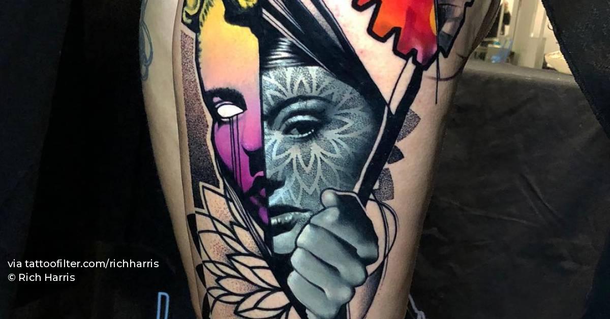 Collaboration piece done at the 2nd Tattoo Collective.