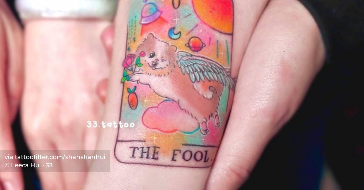 The fool - tarot card tattoo on Courtney Love's inner