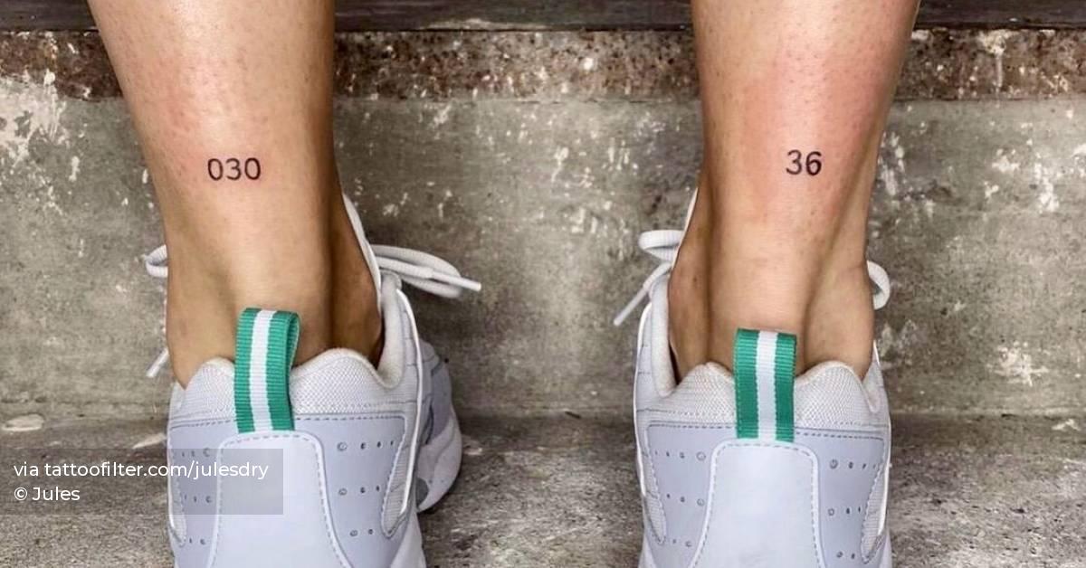 "030" and "36"- Berlin area code tattoos on the