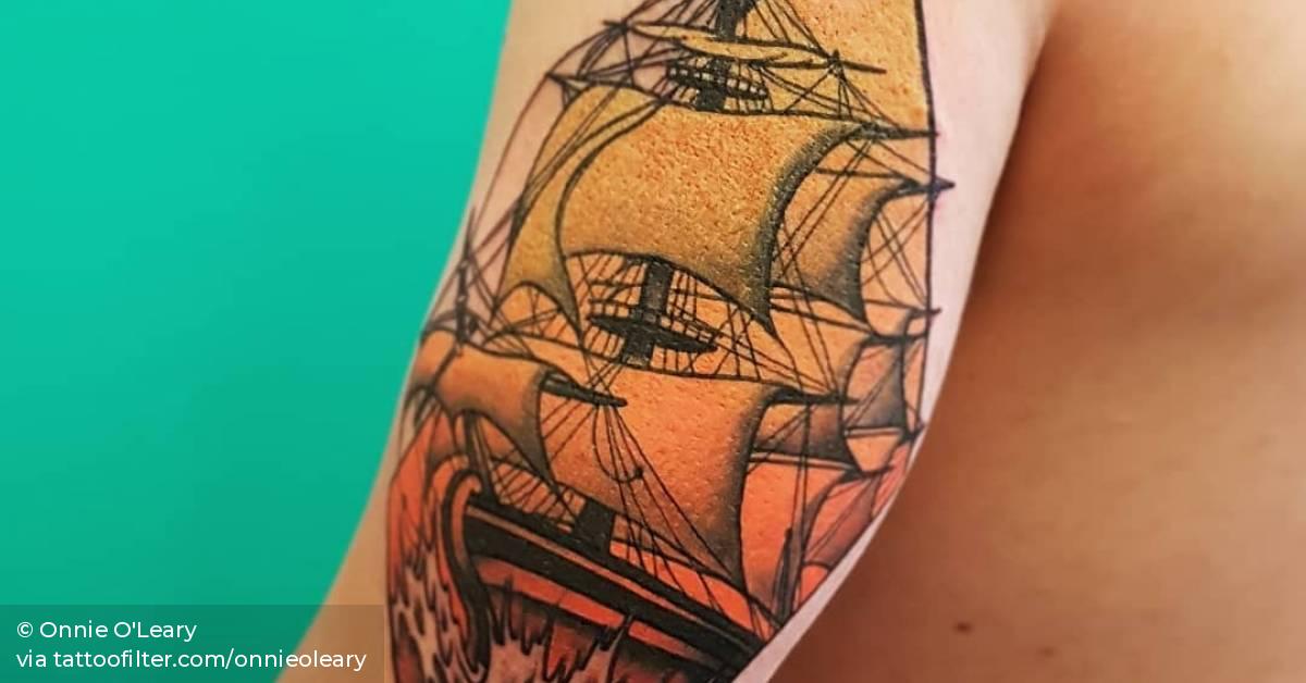 A ship for Marcelo for his first tattoo. Thanks for