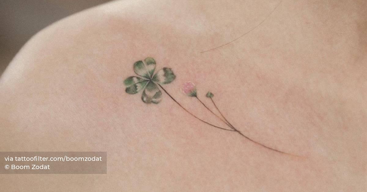 Realistic Clover Tattoo