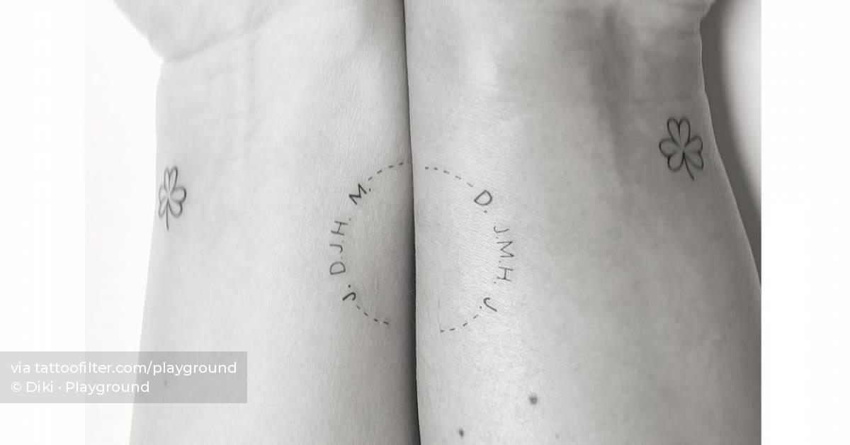 Matching initials tattoo for best friends.