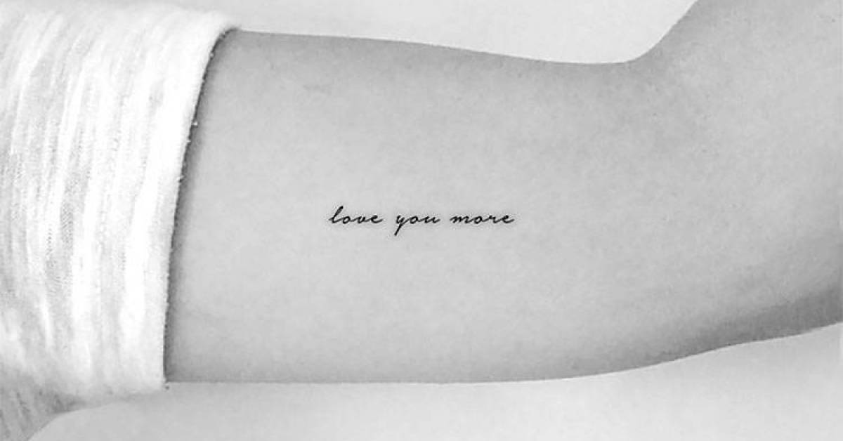 'love you more' temporary tattoo, get it here