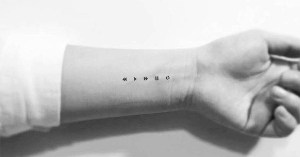 Music media controls temporary tattoo, get it here