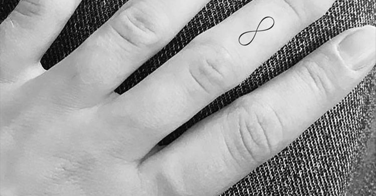 Small fine line infinity temporary tattoo, get it here