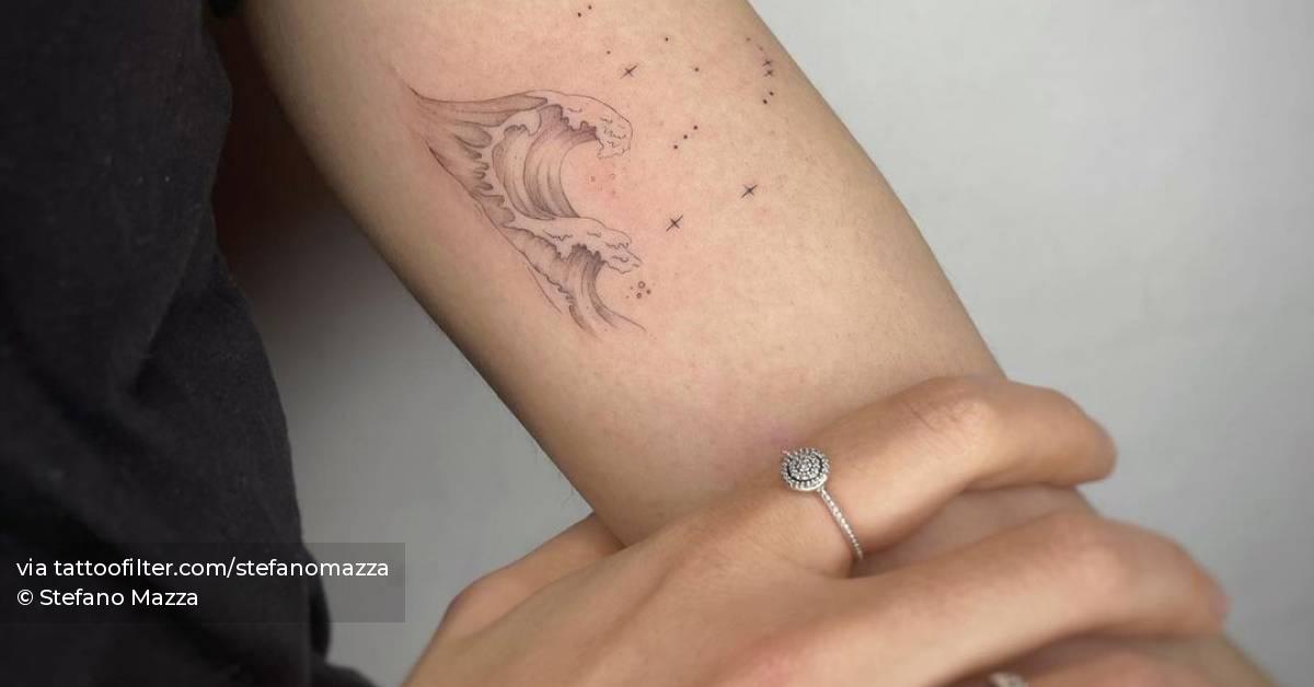 Wave with orion constellation