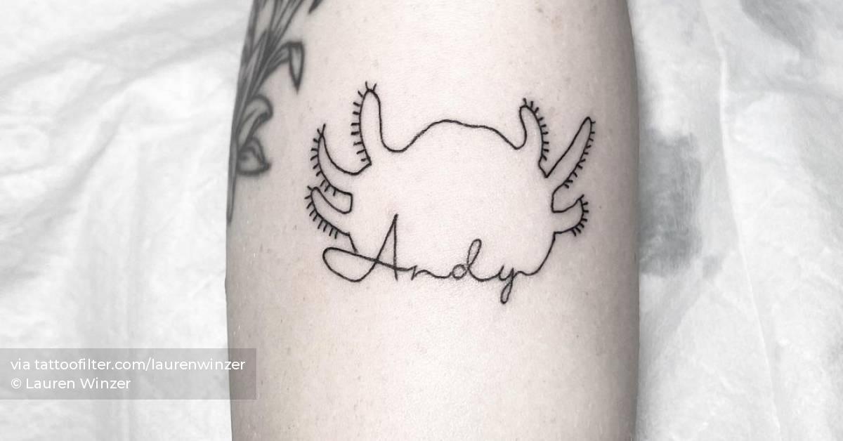 Fine line tattoo designed by the client herself.