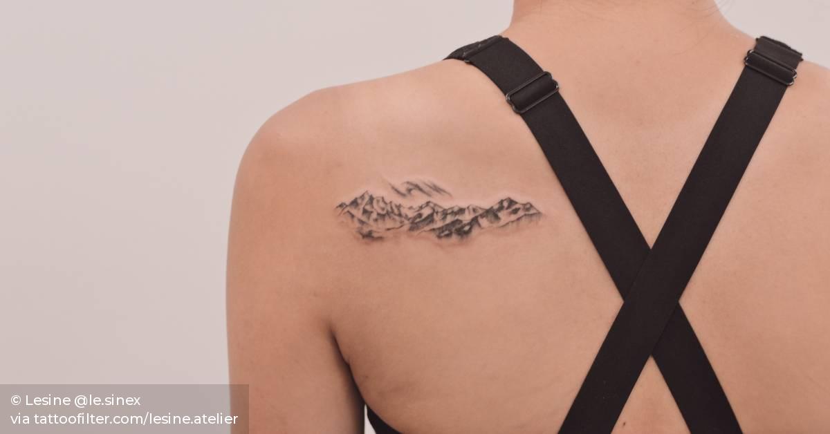 Mountain Fine Line Tattoo Mountain Fine Line Tattoo